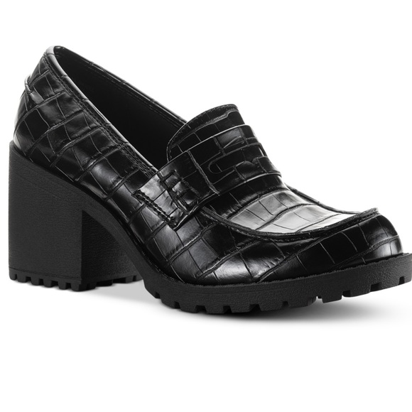 Sun + Stone | Shoes | Sun Stone Womens Maycee Loafer Heel Black Solid ...